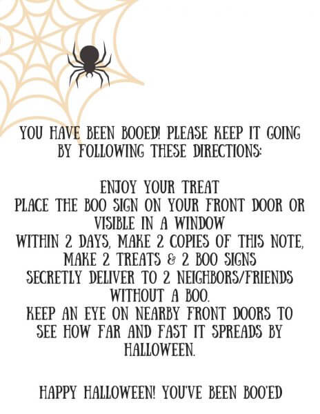 The Neighborhood Boo Tradition - Free Printable - Momfluential Media
